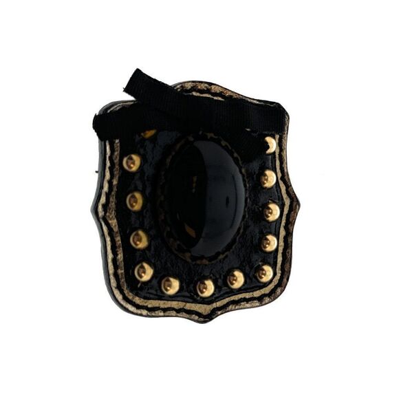 Miu Miu | Jewelry | Miumiustudedleatherbroochpin | Poshmark